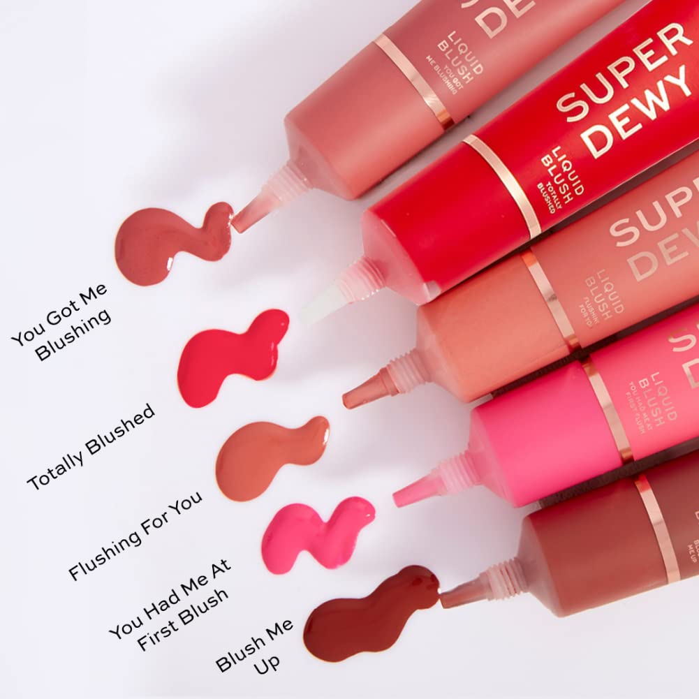 Revolution Beauty, Superdewy Liquid Blush, Richly Pigmented & Buildable, Blendable Formula, You Had Me At First Blush, 0.5 Fl. Oz.