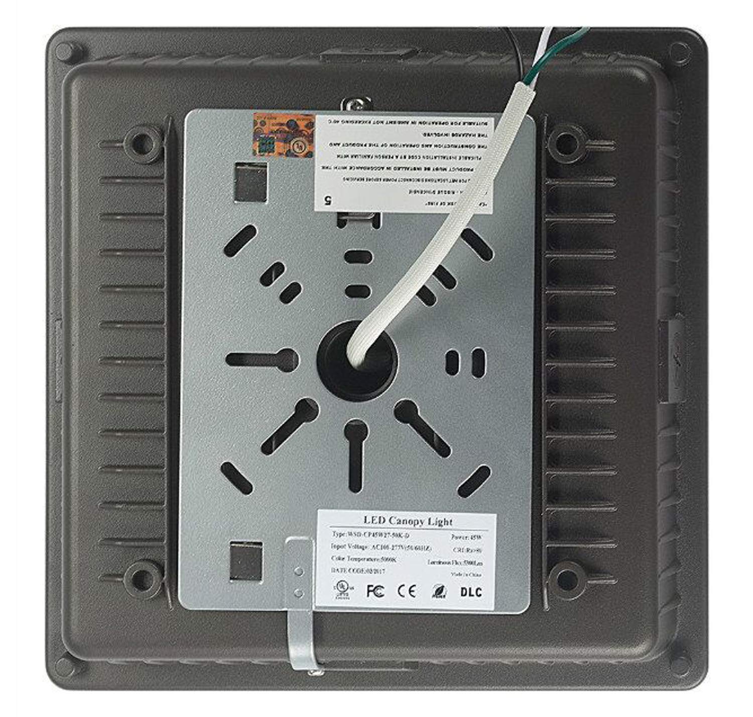 1000LED LED Canopy Lights, 45W (4 Pack), Ceiling Fixtures 5300LM Daylight 5000K, 175W HID/HPS Replacement, Waterproof IP65 Gas Station and Garage Light
