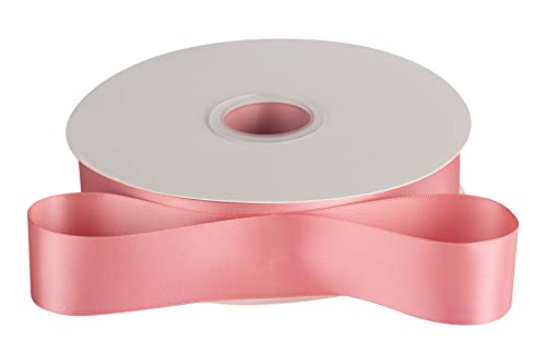 1-1/2" Inch Double Faced Satin Ribbon Solid Polyester Ribbon for Gift Wrapping, Crafts, Hair Bows, Wedding Party Decaration, Baby Shower Decoration Floral Arrangement (100 Yards, Dusty Rose)