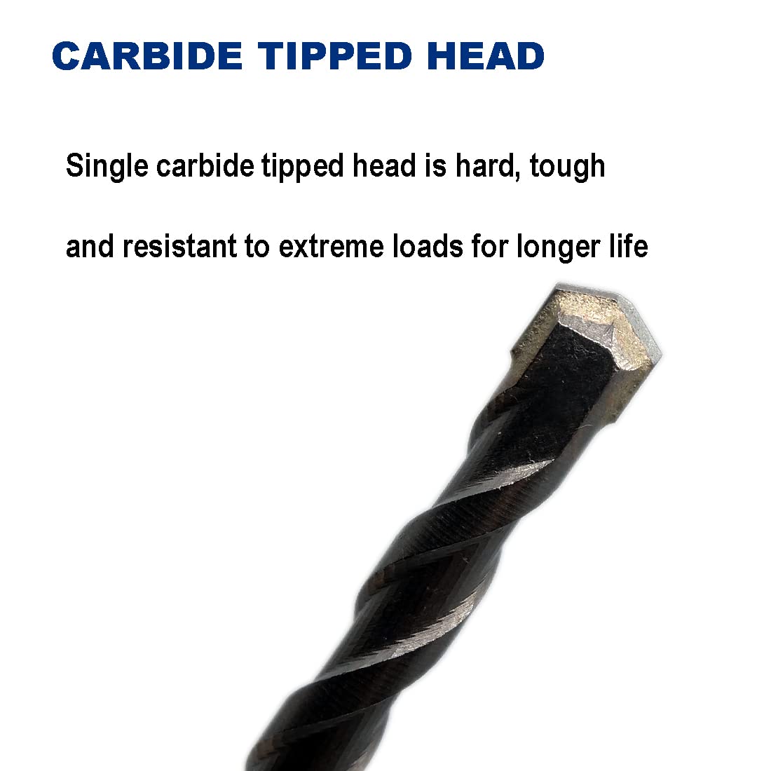 1/4-Inch Carbide-Tipped SDS-Plus Rotary Hammer Drill Bit for Concrete, Brick, Stone, Pack of 6