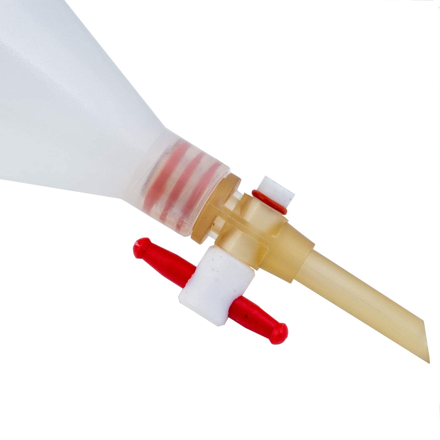 1000ML(1L) Polypropylene Separating Funnel,Conical Plastic Separatory Funnel lab with 24/29 Joints and PTFE Stopcock ,Leak-Proof Screw Cap and Clear Graduated