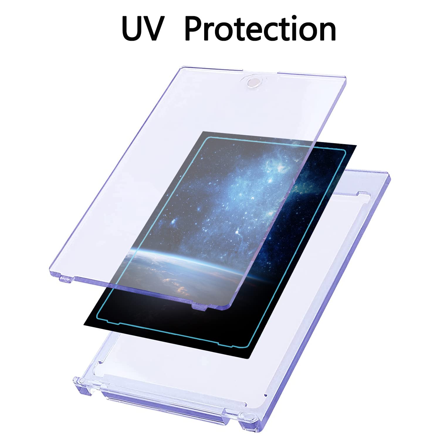 10 ct Magnetic Card Holder 35pt, Trading Card Hard case, Card Protector Hard Plastic, Hard Card Sleeves Display case for Standard Collection Cards
