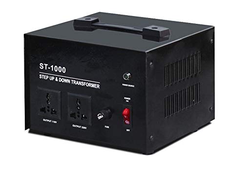 1000W Step Up/Down Voltage Transformer Converter - Step Up & Step Down 110V/220 Volt - Circuit Breaker Protection - CE Certified