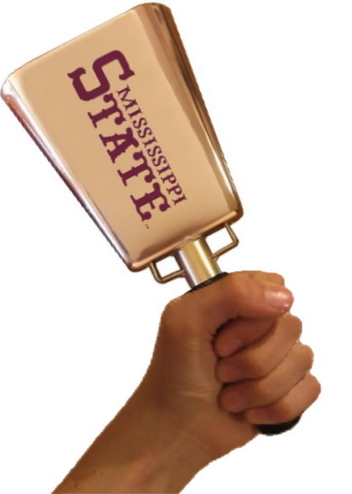 10 inch Copper Plated Mississippi State Cowbell with 1985 baseball style logo printed on one side
