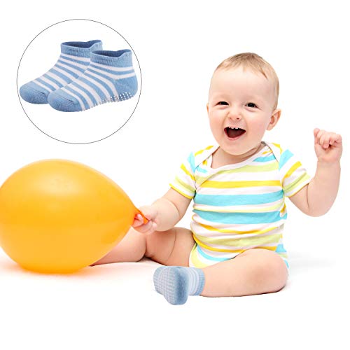 12 Pairs Baby Crawling Anti-Slip Knee Pads Non-Slip Ankle Sock Knee Pad for Baby ()