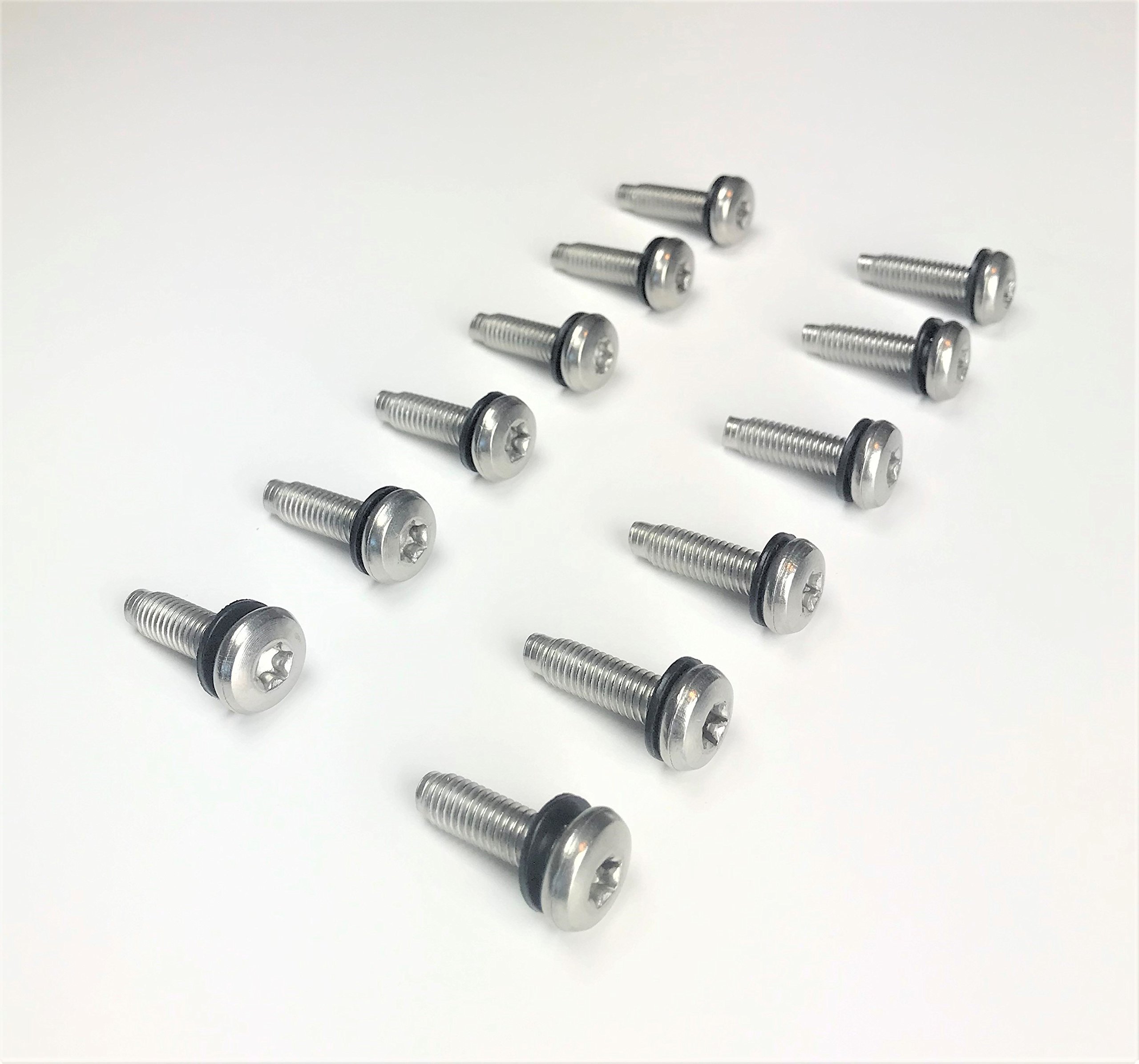 12 ea 2007 to 2018 Wrangler JK Stainless Steel Windshield Frame Torx Screws