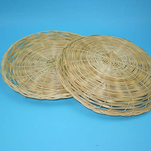 4 pcs Brown Wicker Paper Plate Holders,10 inches,Paper Plate Holders Wicker Heavy Duty, Wicker Paper Plate Holder,Paper Plate Holders Bamboo,Paper Plate Holders Reusable