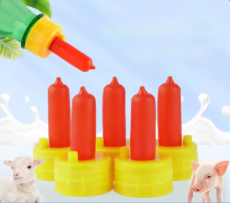 12 Pack Goat Nipple,Goat Supplies,Goat Bottles,Farm Supplies for Feeding Baby Goats Puppy
