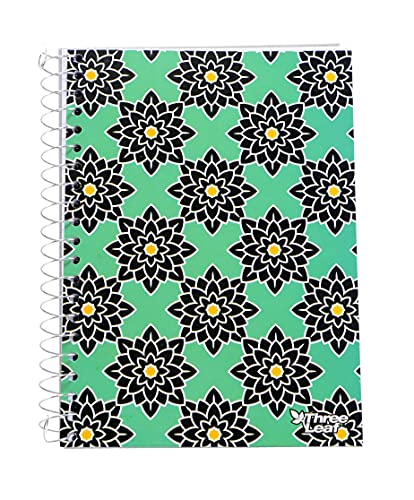 3-Pack - Random Designs - 7" x 5" Spiral Bound Notebook, 120 Sheets per Notebook, College Ruled, Perforated for Easy Tear Outs (3-Pack, Random Designs)