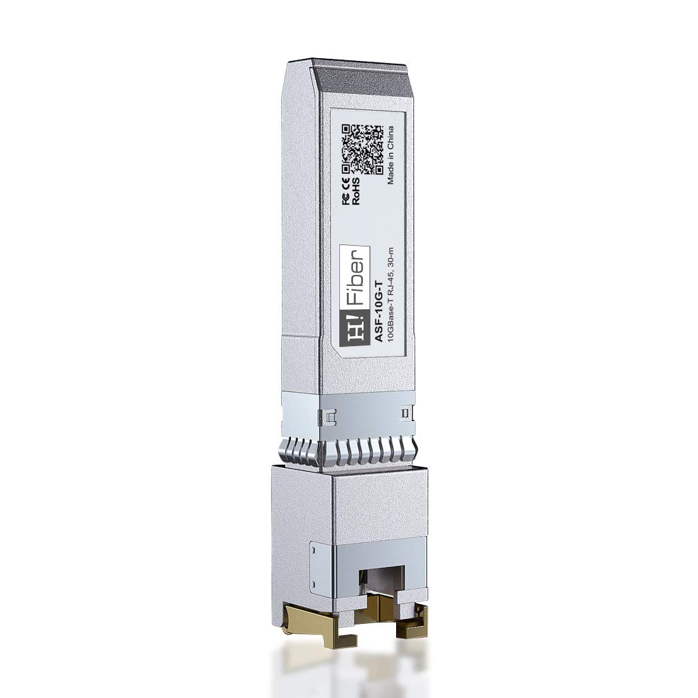 10Gb SFP+ RJ45 Module, 10Gbase-T Ethernet SFP+ Copper Transceiver Support 10G/5G/2.5G/1.25G, Compatible with Ubiquiti UF-RJ45-10G, UniFi, TP-Link TL-SM5310-T, MikroTik, Fortinet, D-Link, 30m