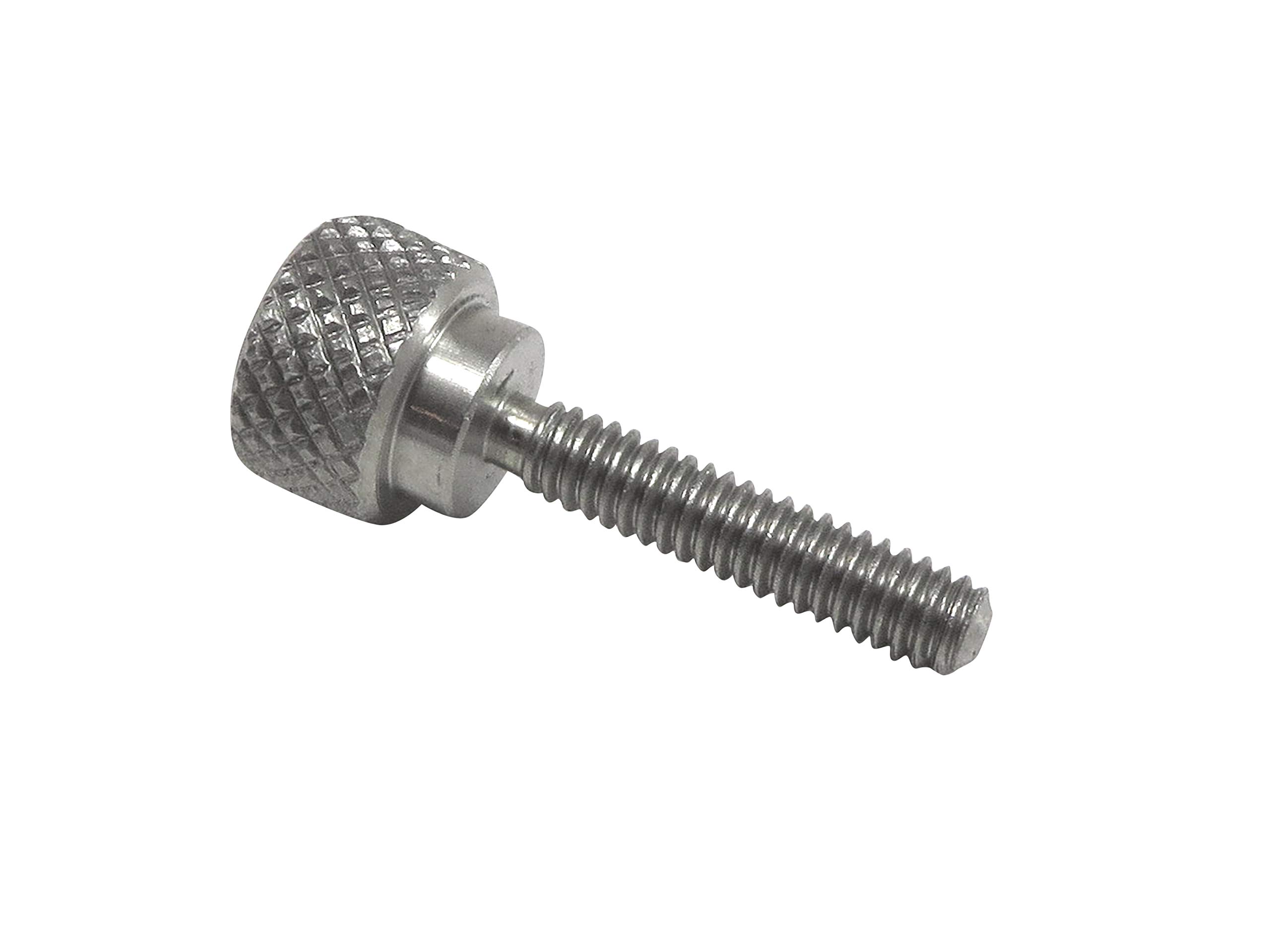 10 Pack 8-32 x 3/4 Inch Threads 303 Stainless Steel Diamond Knurled Thumb Screws Knobs with Straight Shoulders Right-Hand Threads SAE Flat Tip Uncoated