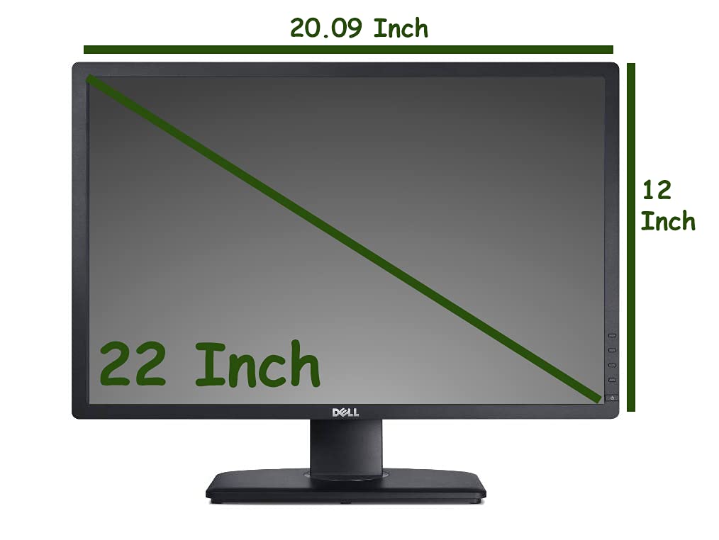 Dell P2212HB Full HD 22 inch LED Backlit Monitor, 1080p at 60 Hz, VGA & DVI, USB 2.0 Downstream, USB 2.0 Upstream, 16.7 Million Colors, 178 Degree Viewing Angle, 60/80 Refresh Rate (Renewed)