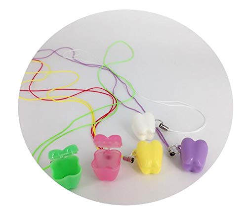 10 Pcs Plastic Baby Tooth Keepsake Box Teeth Storage Case Holders Portable Tooth Container for kids (Color Random)