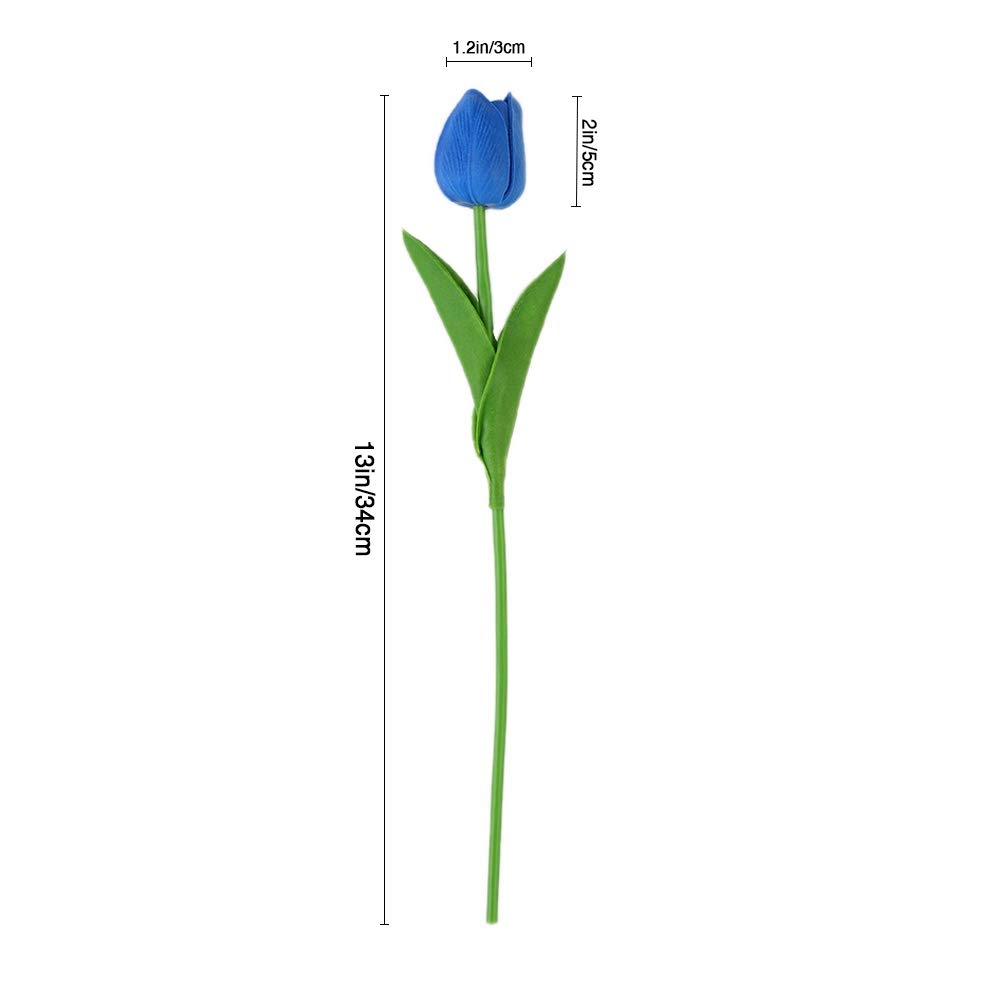 10PCS Artificial Flowers Bend Randomly PU Plastic Tulip Artificial Flowers Real Touch Silk Flower for Wedding Bridal Party Home Holidays Garden Birthday Office Décor DIY