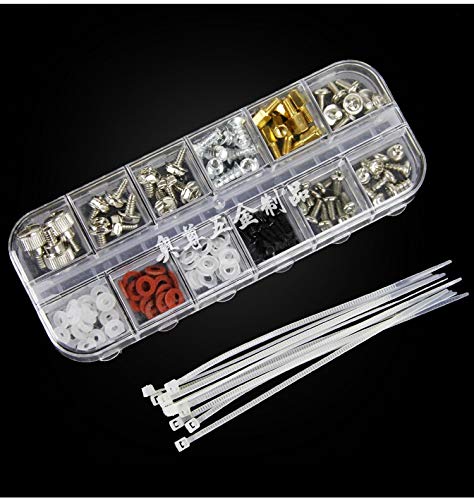 125pcs for Computer Screw Kit M3 Personal for Computer Desktop Screw & Standoffs Set for Motherboard HDD SSD Screw Washer in Box SCRW-194340