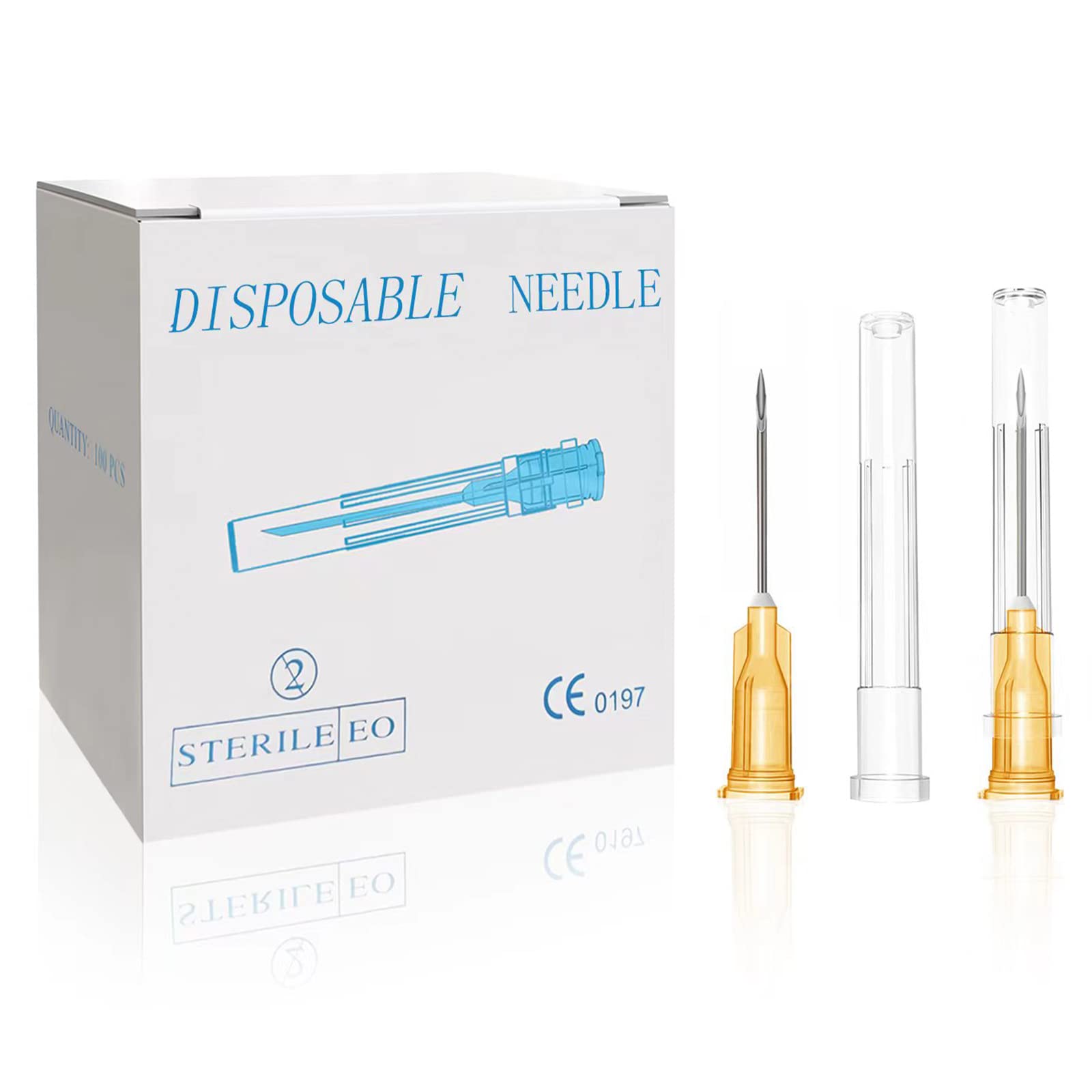 100 Pack - 25Ga 1 Inch Dispensing Tool with Luer Lock for Industry, Scientific Laboratory, Plant Cultivation Research, Liquids Refiling and Measuring(Individually Sealed Packed)