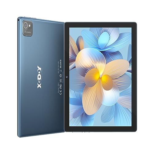 10 Inch Tablet Android 4GB 64GB PC IPS Screen Ultra-Thin 2.4G WiFi Bluetooth Type-C Tablets with Keyboard Gift for Kids Blue with Keyboard/China