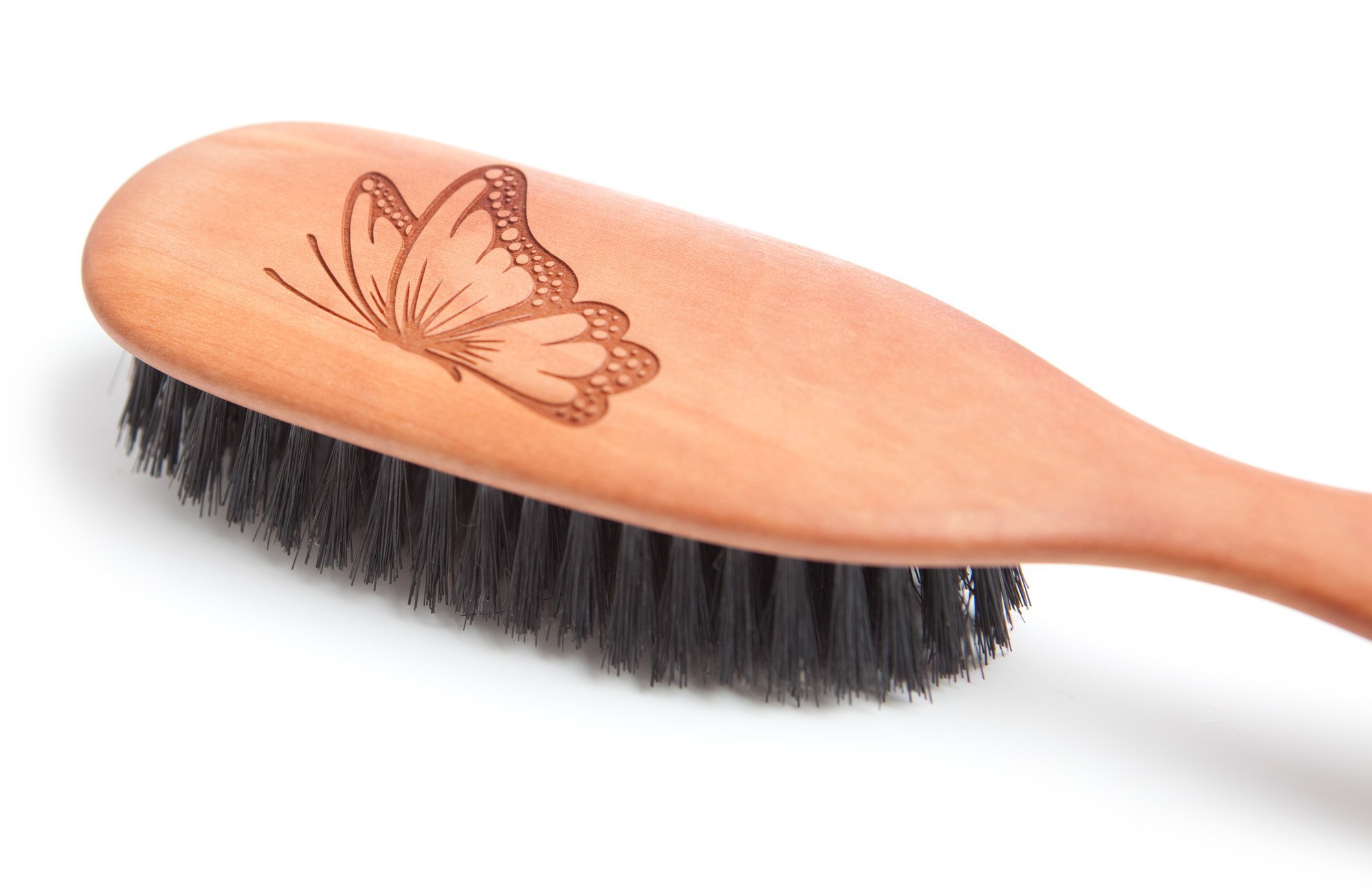 100% Natural Boar Bristle Hairbrush for Healthy Hair - Gentle Care, Made in Germany