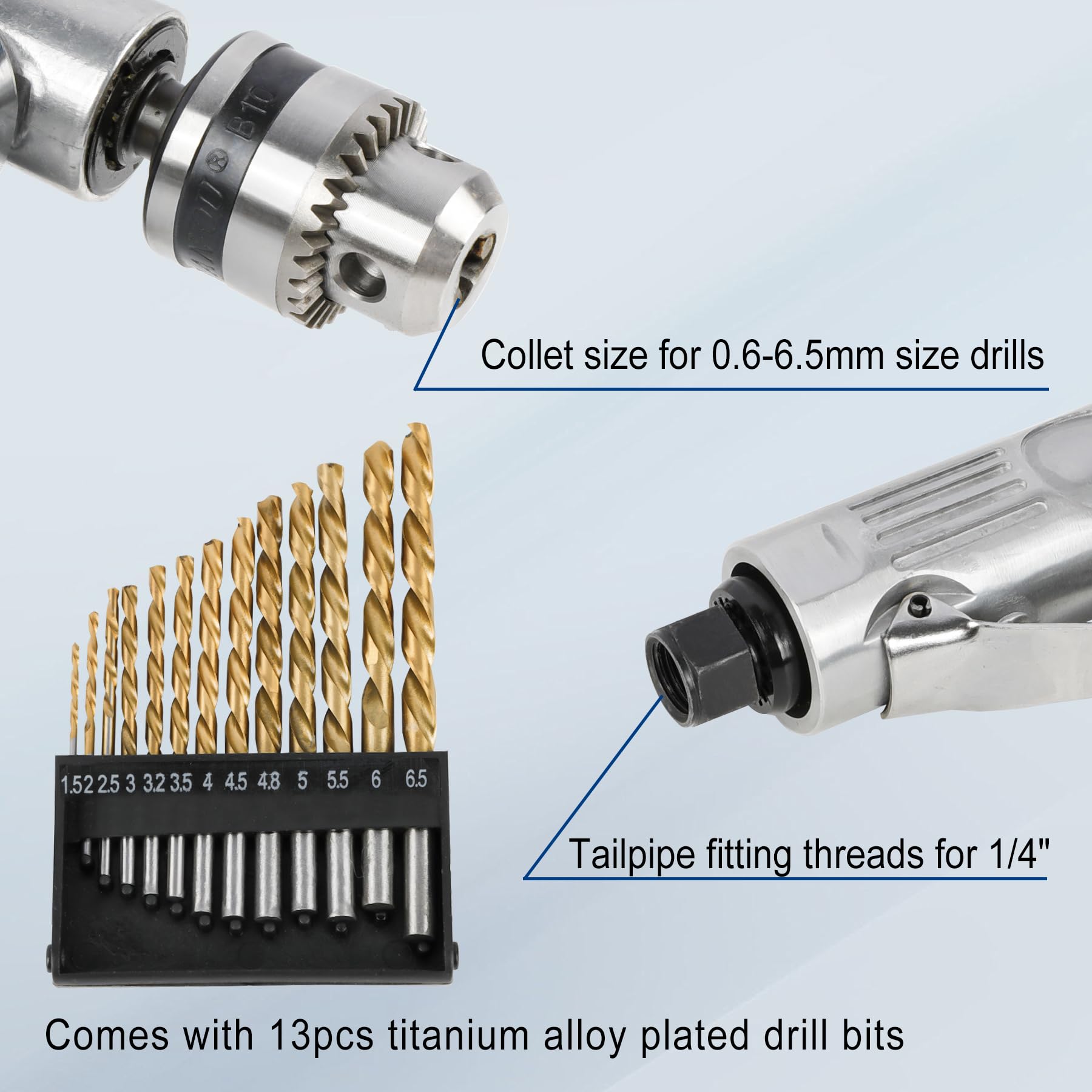 1/4'' 90 Degree Air Drill,Right Angle Drill,Pneumatic Pistol Drill, Pneumatic Drill,Pneumatic Drill, Tool Power Screwdriver Drill