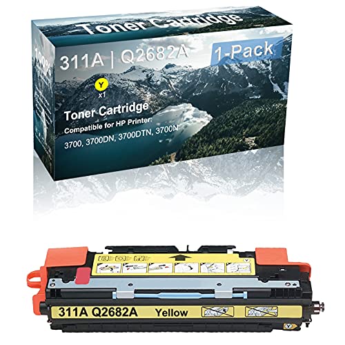 1-Pack (Yellow) Compatible High Capacity 308A 311A | Q2682A Toner Cartridge use for HP 3700 3700DN 3700DTN 3700N Printer