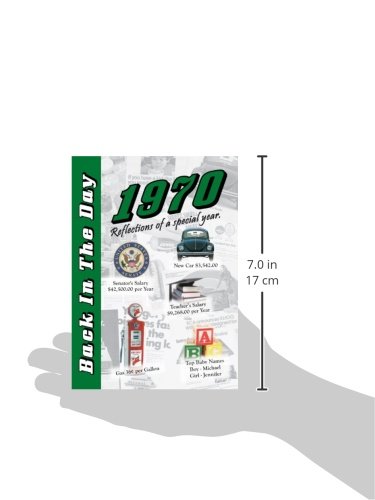 1970 Back In The Day - 24-page Greeting Card / Booklet with Envelope (5 x 7 Size) – Great for Birthdays, Anniversaries, Reunions, Graduations, Client & Corporate Gifts