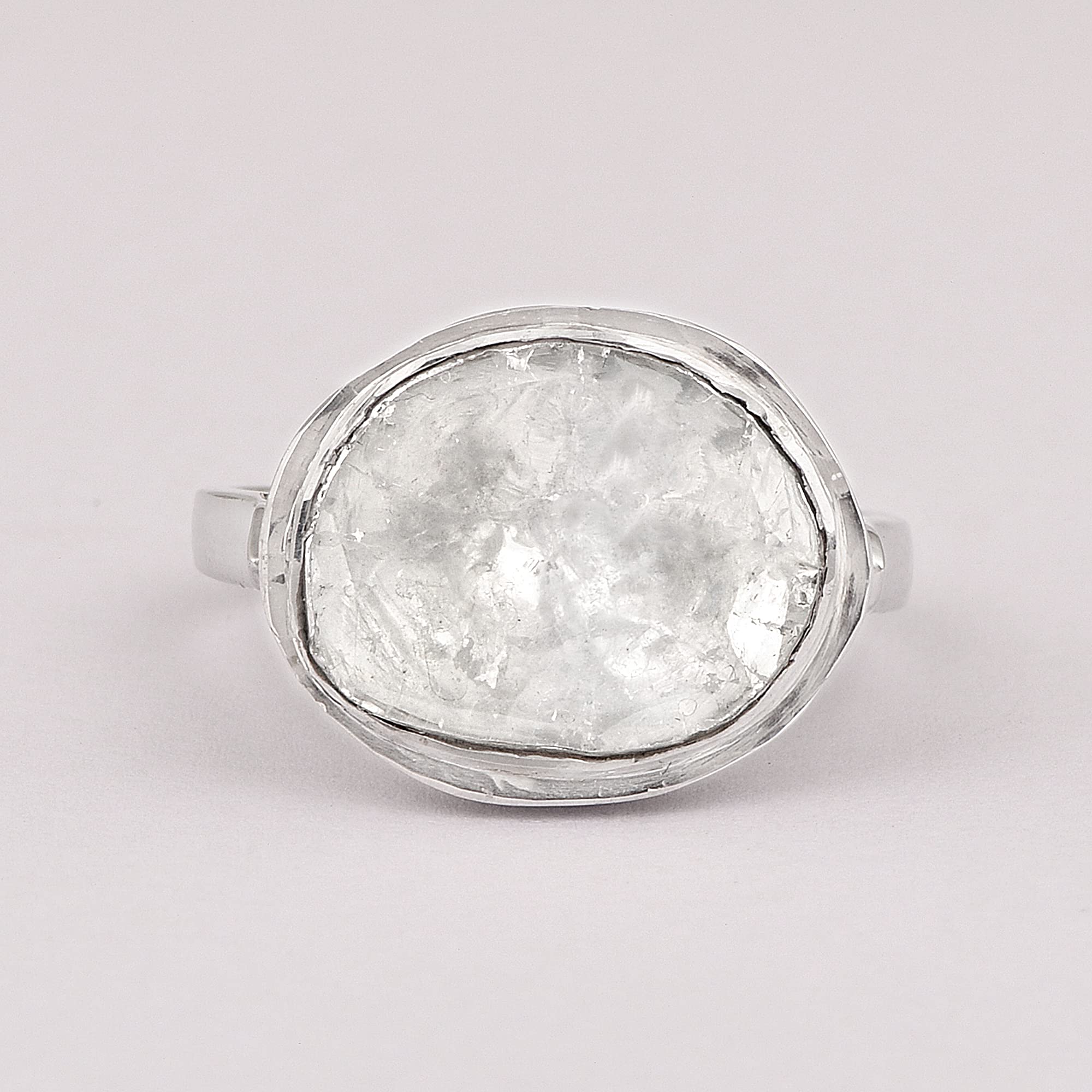 1.50 CTW Natural Diamond Polki Solitaire Ring 925 Sterling Silver Platinum Plated Slice Diamond Jewelry