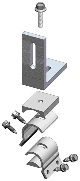 10 MageBracket RL with L Bracket R-Panel Trapezoidal Metal Roof Mounting Racking Rib Brackets Clamps for Solar Panel Module Installation