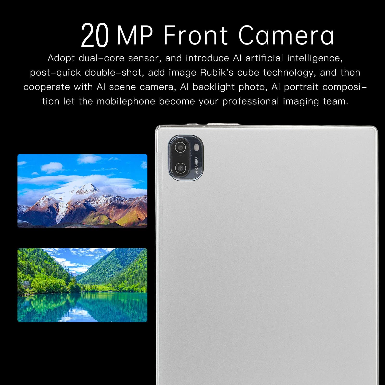 10.1in Tablet for Android11,Silver Gray,2.4G 5G WiFi 8GB RAM 256GB ROM 1960x1080IPS 8MP 20MP Camera 8 Cores CPU 6000mAh Tablet for Kid & Adults.
