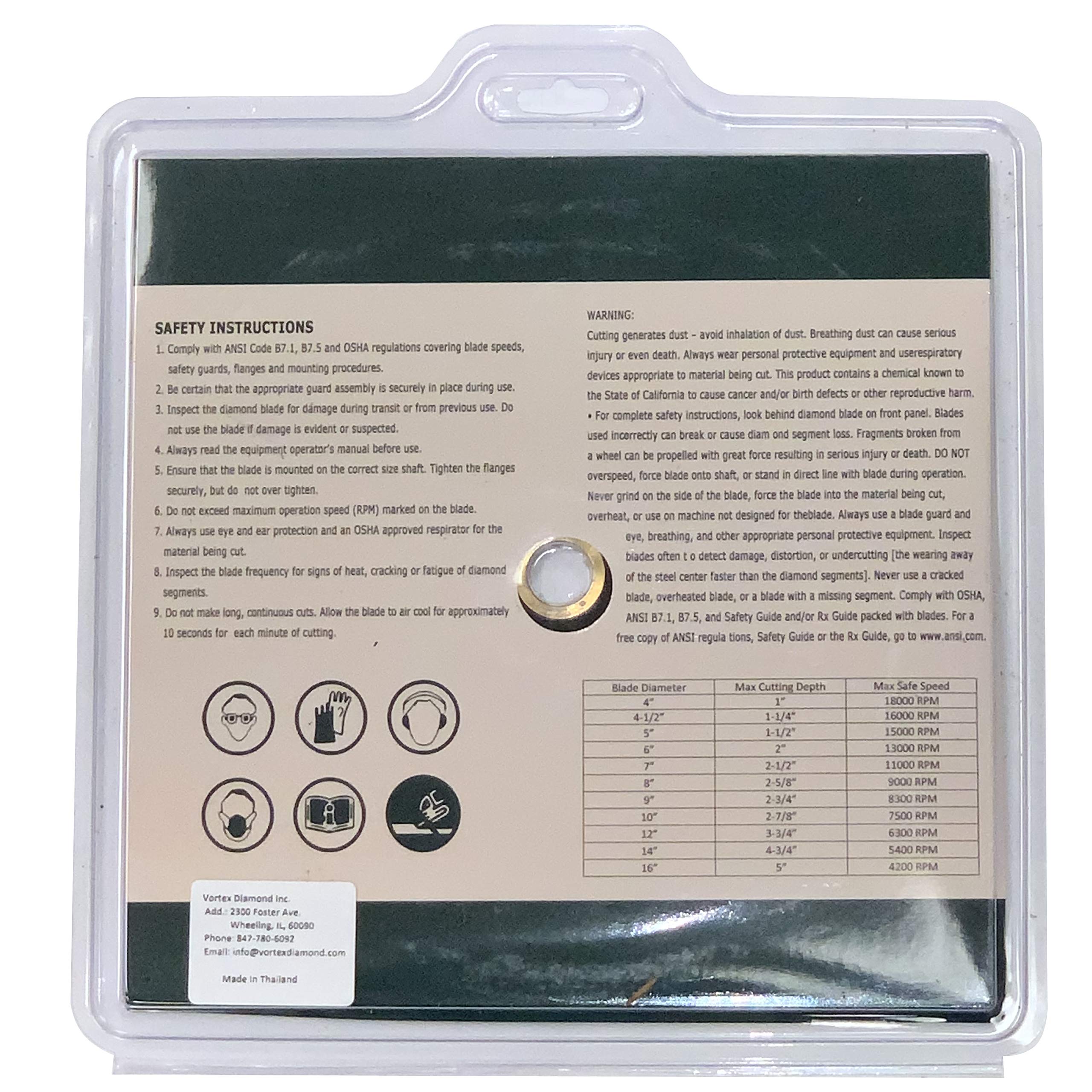 10 inch ALSKAR DIAMOND Dry or Wet Cutting General Purpose Power Saw Segmented Diamond Blades for Concrete Stone Brick Masonry (10")