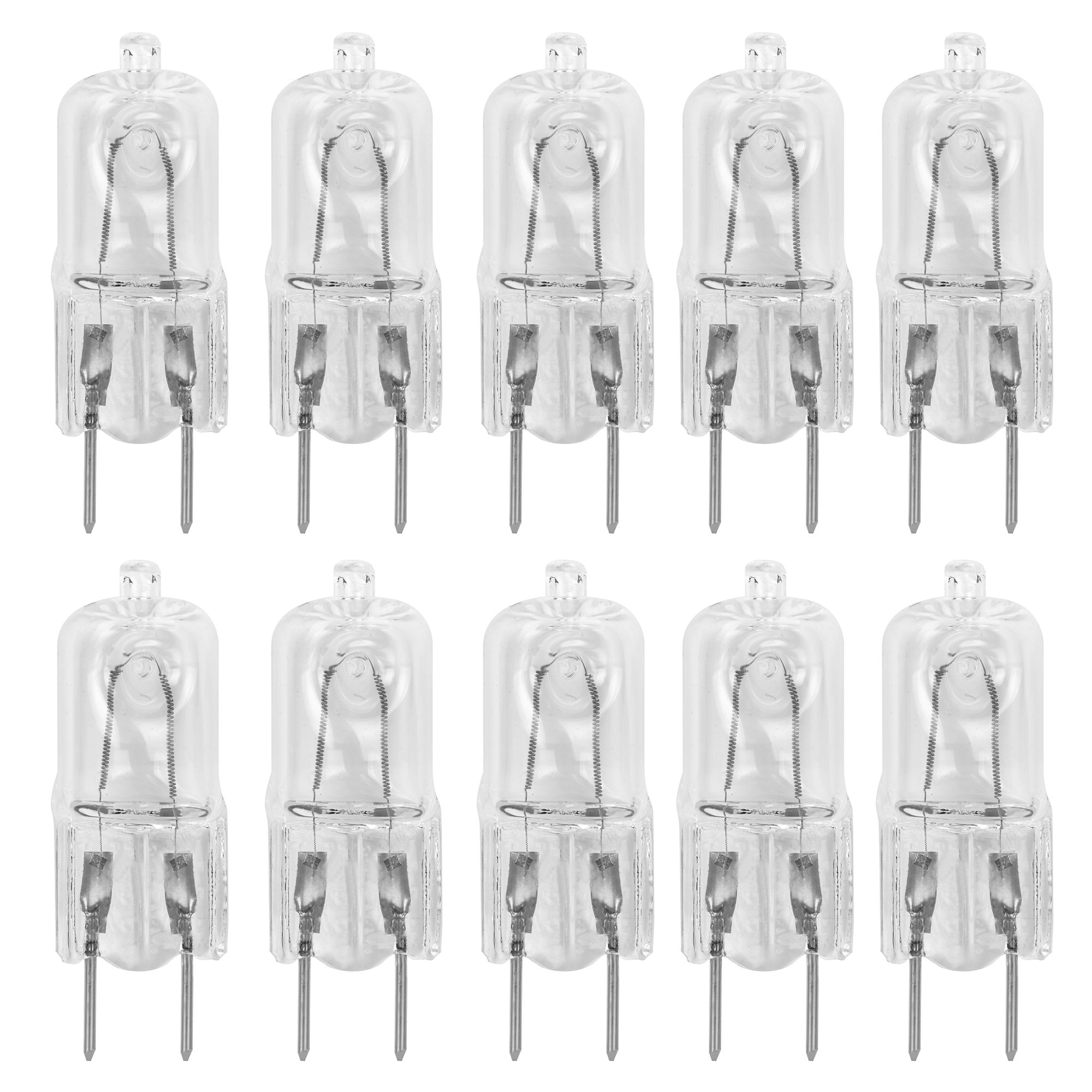 10 Pack-G8 25W 120V Halogen Specialty Lighting Light Bulbs JCD Type 110v 130v 25 Watt T4 G8 Puck Lamp Microwave Oven Stove Top Kitchen Appliance Replacement Lighting Bi Pin Clear Lens