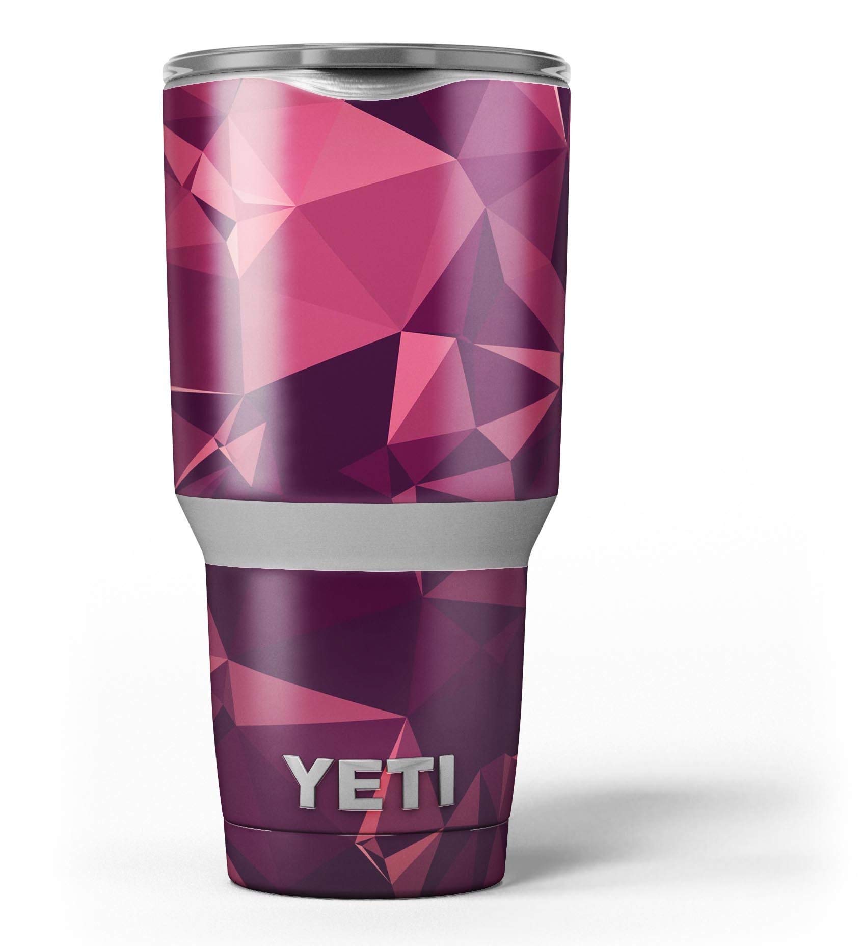 Design Skinz Dark Geometric V15 - Skin Decal Vinyl Wrap Kit Compatible with The Yeti Rambler Cooler Tumbler Cups