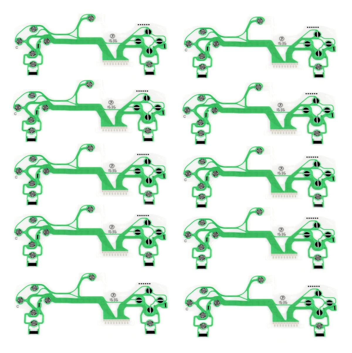 10 Pack Game Controller Circuit Film Cable Ribbon Conductive Keyboard Flex PCB JDM-040 Replacement for PS4 Pro