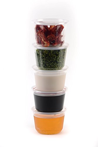 16oz Plastic Deli Food Storage Containers with Lids 200 Count - Round Containers Perfect for Food Storage, Portion Control, Meal Prep, Organization, Liquids, Travel, Home