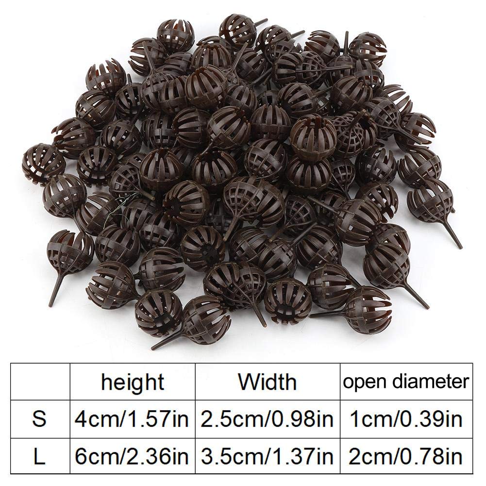 100pcs/ Set Fertilizer Cover Box Basket ABS Material Reusable Portable Safe for Bonsai Plant Flower Orchid Small Plant (Big)