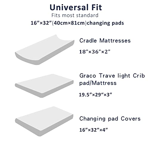 2 Pack Premium Soft Jersey Knitted Stretchy Changing Pad Cover for Baby