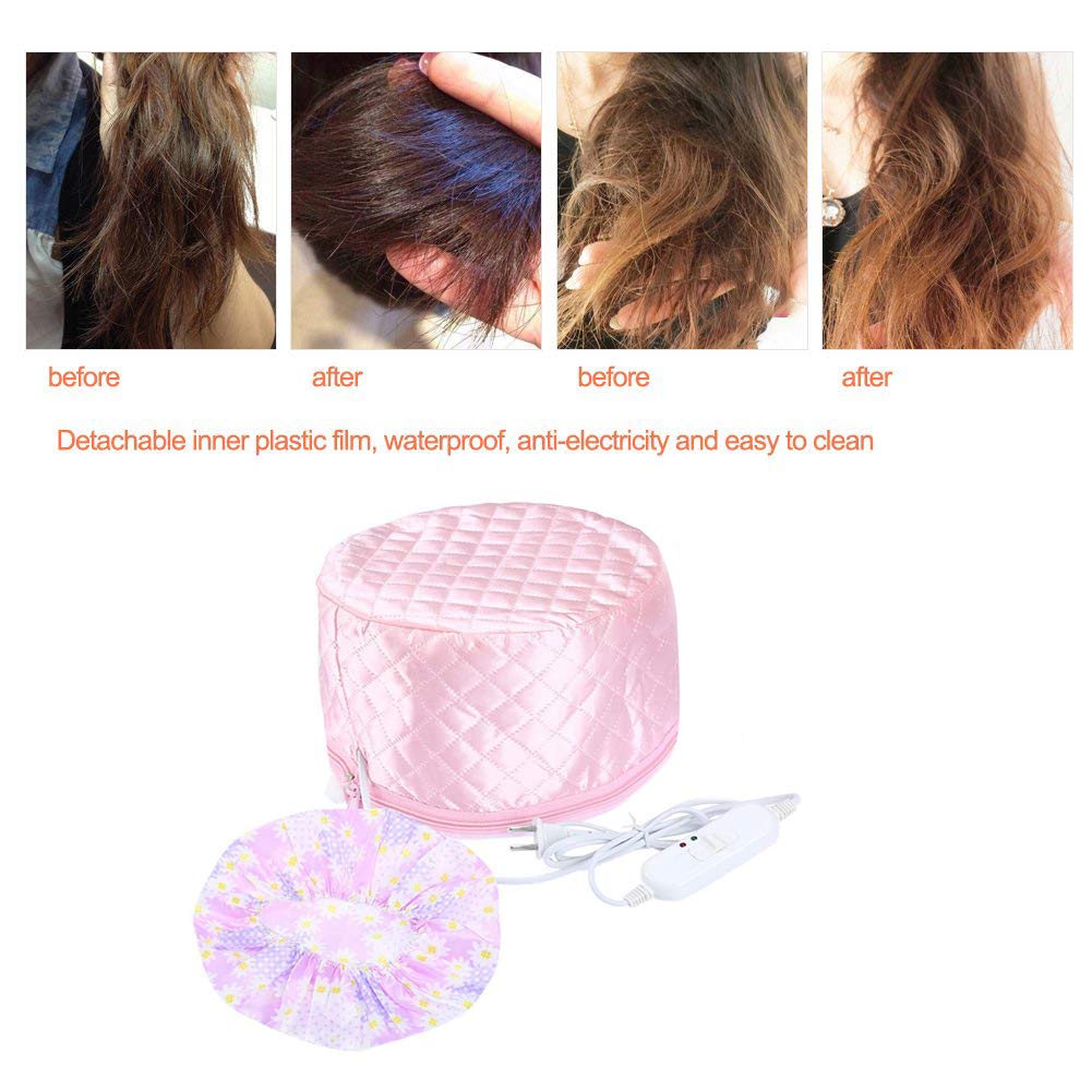 110V Hair Care Hat,Hair SPA Cap,Electric Hair Cap Thermal Cap For Hair Spa Home,Nourishing Care Hat with 3 Mode Temperature Control