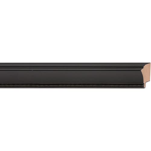 19x45 Frame Black Real Wood Picture Frame Width 1.25 Inches | Interior Frame Depth 0.5 Inches | Garrin Black Traditional Photo Frame Complete with UV Acrylic, Foam Board Backing & Hanging Hardware