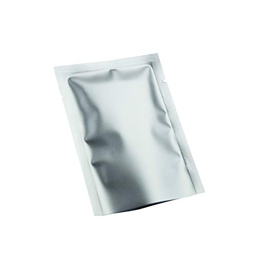 200PCS Matte Silver Metallic Foil Open Top Mylar Bags Perfect for Sample 6x9cm (2.3x3.5")