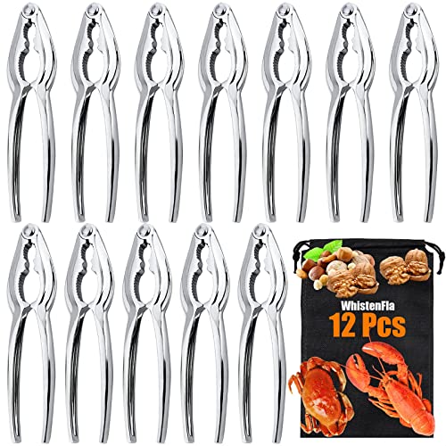 12 Pcs Crab Crackers and Tools, Heavy Duty Nut Crackers Seafood Tools for Crab Legs - Crab Nut Lobster Crackers Opener Cracker Tools for Kitchen Kits, Nut Cracker Set