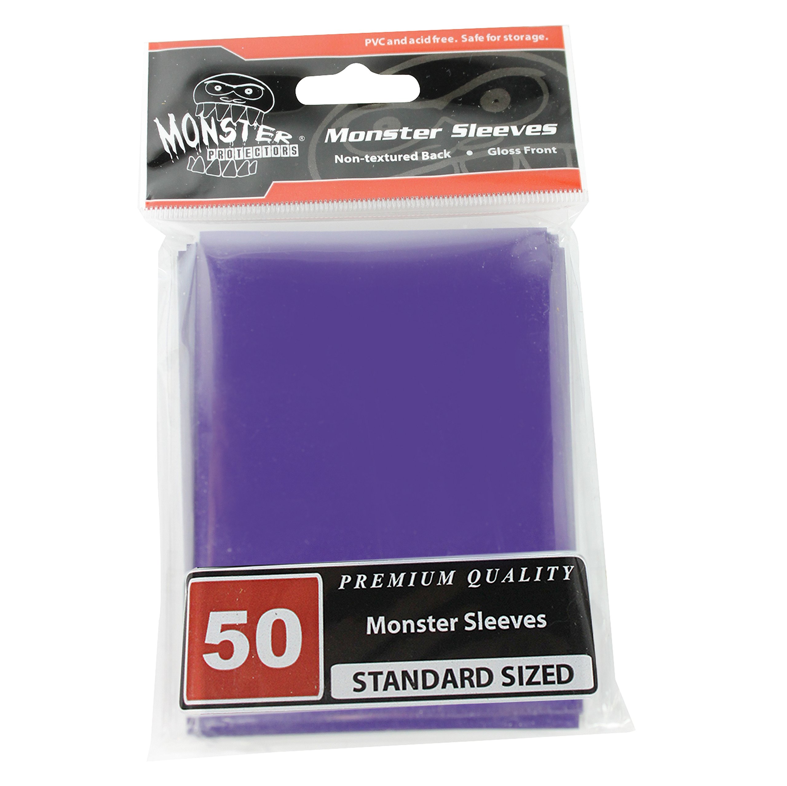10 Pack Monster Gaming Sleeves (50ct per Pack- Value 500 Sleeve Set) - Standard Sized, Glossy - Fits Standard Sized Gaming Cards