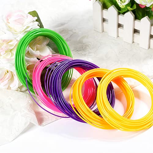 10 Colors 1.75mm PCL 3D Printer Filament Refills Low Heating for 3D Printer Pen 16.4ft Per Color