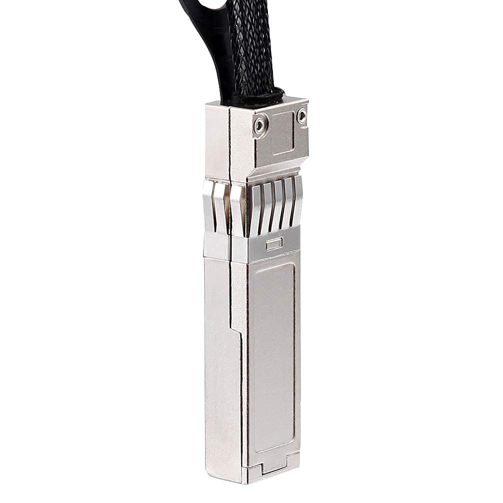 10Gtek 10G SFP+ to SFP+ Extender Cage with EEPROM on Cage Side, 3M Flat Cable in Nylon Jacket, 30AWG, 30cm