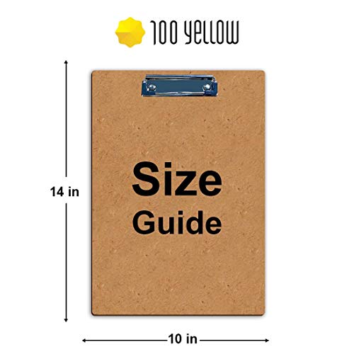 100yellow Good Vibes Only Exam Exam Board,Clipboard Writing Examination Pad (Wooden, 14 x 10 Inch)