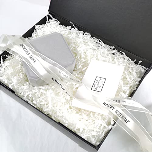 10.5" Large Gift Box with Magnetic Lid and Ribbon for Christmas,Valentine's day,Birthdays, Bridal Gifts,Weddings,DIY and so on(Large, Black)