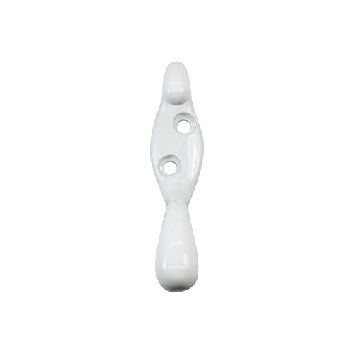 10 Pack Rok Hardware Heavy Duty Dual Home Closet Wall Towel Coat Hook, 3-1/2", White ROKCH101WH