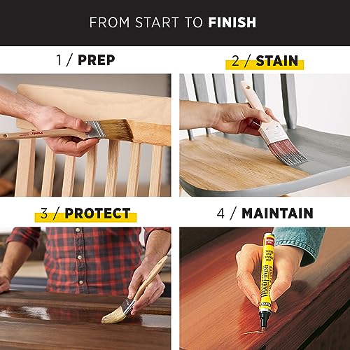 1/2 pt Minwax 21397 Espresso PolyShades Wood Stain And Polyurethane, Satin