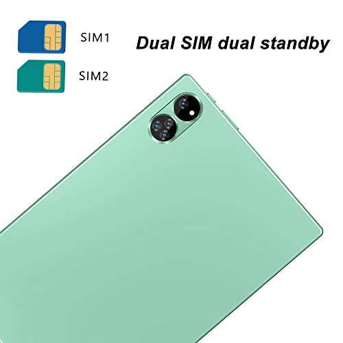 10 inch Tablet PC for Android 12 Tablets with Dual Camera, WiFi, Bluetooth Tablet Computer, 1920x1200 HD Touch Screen, Dual Card Slots, Octa Core CPU, 6GB RAM 128GB Expand, Green Tablets(US Plug)