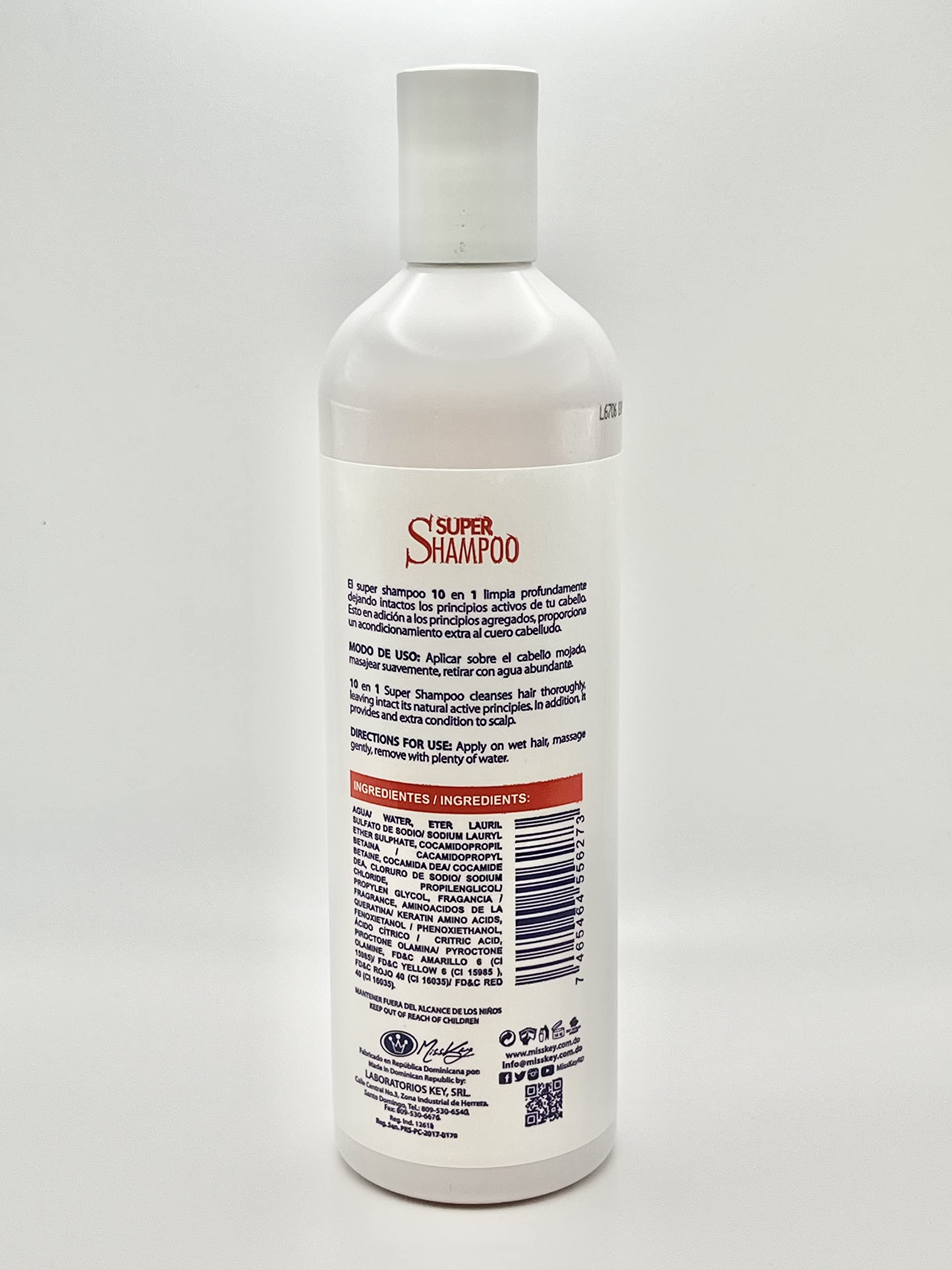 10 In 1 Super Conditioning Shampoo by Miss Key, 16 oz.