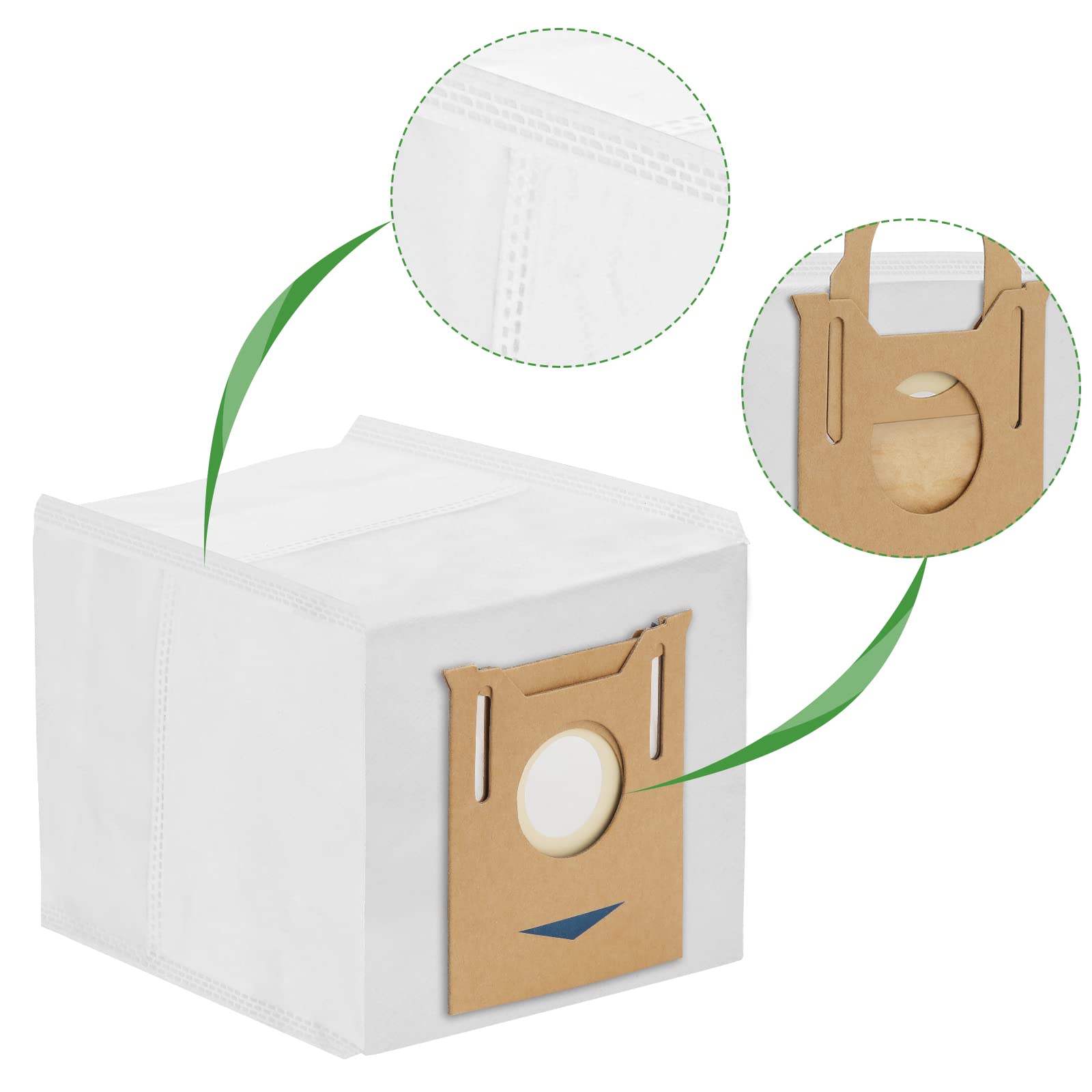 10 pack Replacement Dust Bags Compatible with Ecovacs DEEBOT OZMO T8 AIVI T8 Max, Deebot N8 Pro+ Robot Vacuum Cleaner