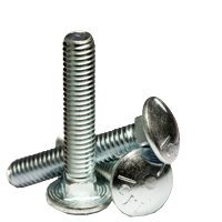 1/2"-13 x 3 1/2" Carriage Bolts Grade 5 COARSE ZINC CR+3, Full Thread, Size: 1/2"-13, Length: 3-1/2", Head: Round, Drive: External Square, Steel, Zinc, Thread Type: UNC (Inch) (Quantity: 25)